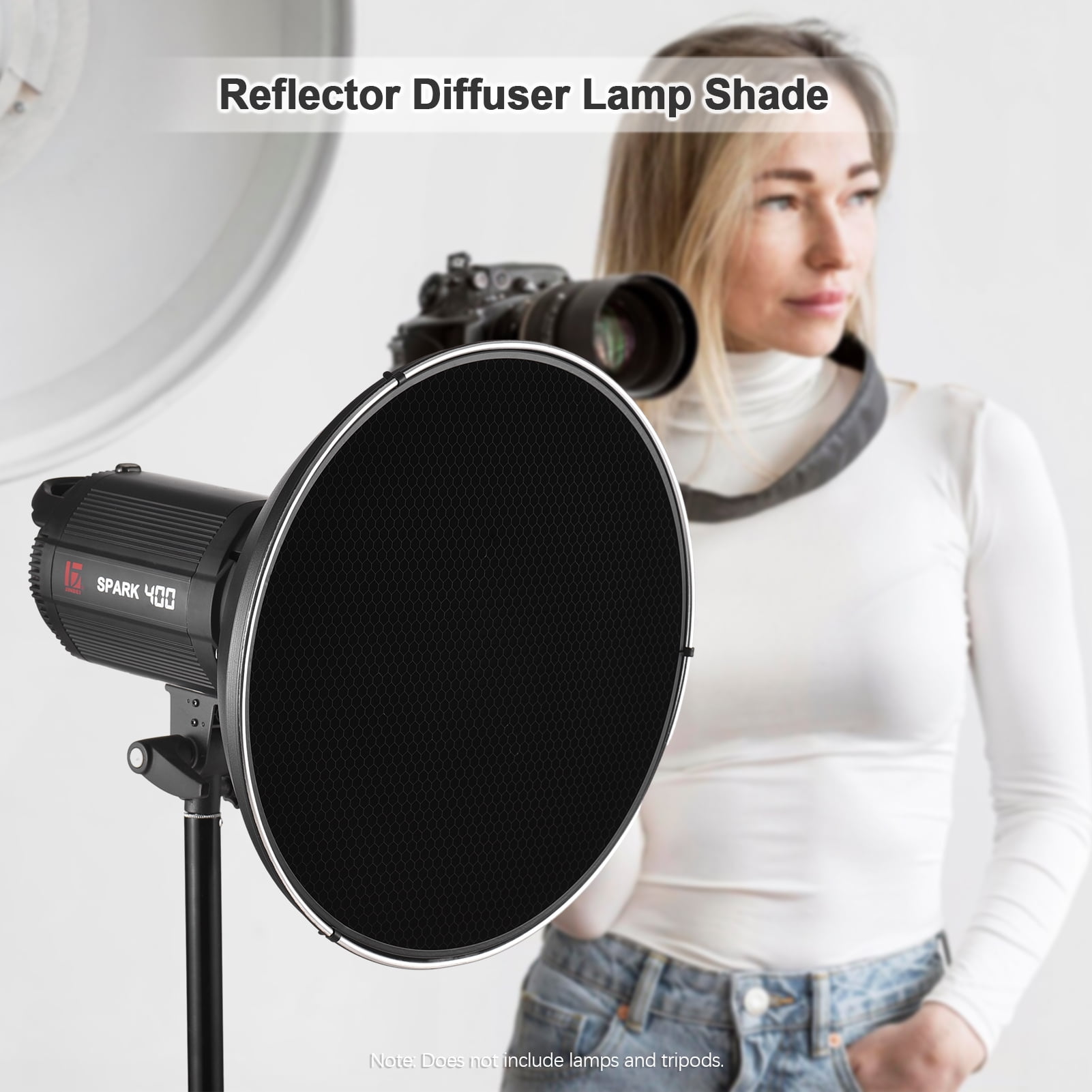 15.35 Inch Mount Beauty Dish Standar Reflector Diffuser Lamp Shade Dish ...