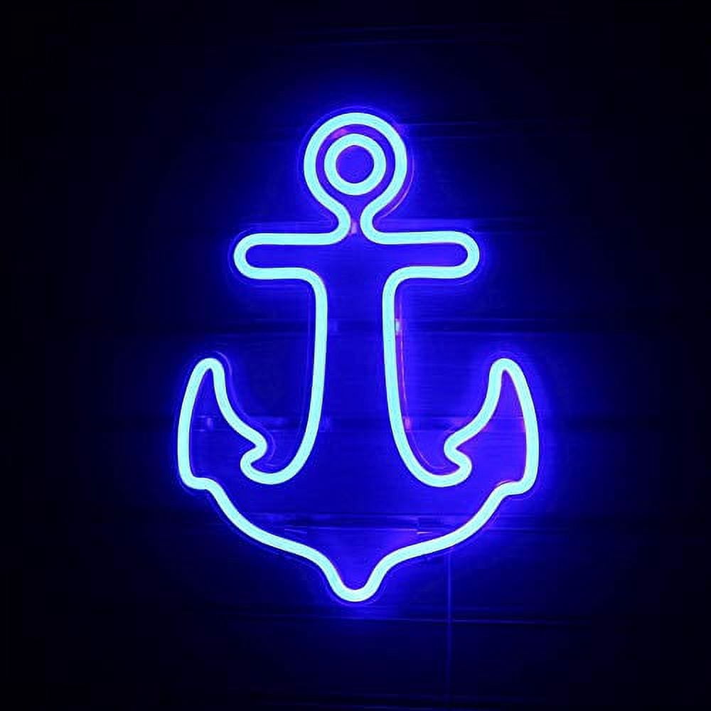 15.35"x11.81" Anchor Neon Light Sign LED Night Lights USB Operated ...