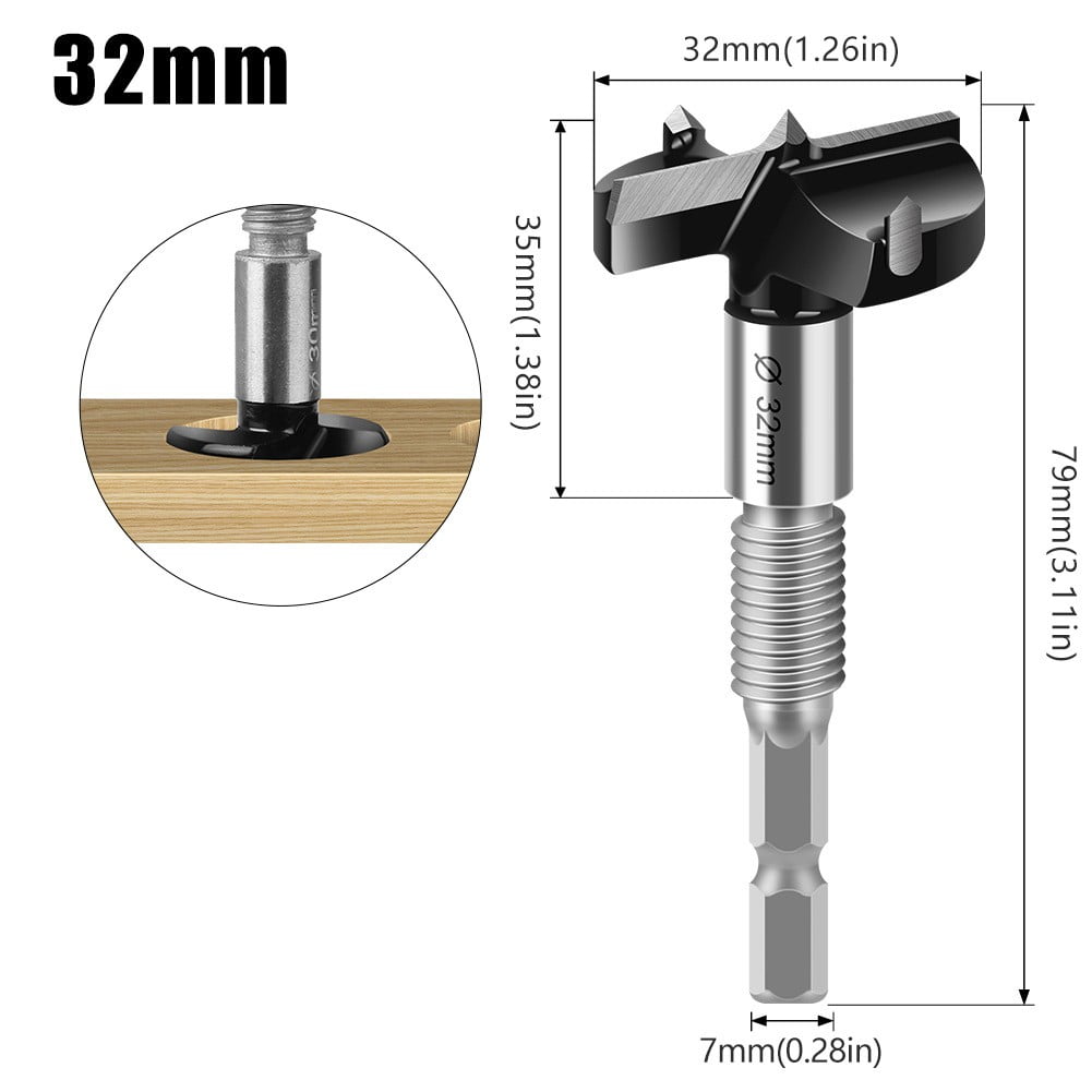 15-35mm Concealed Hinge Drill Bits Woodworking for Hole Drilling Guide ...