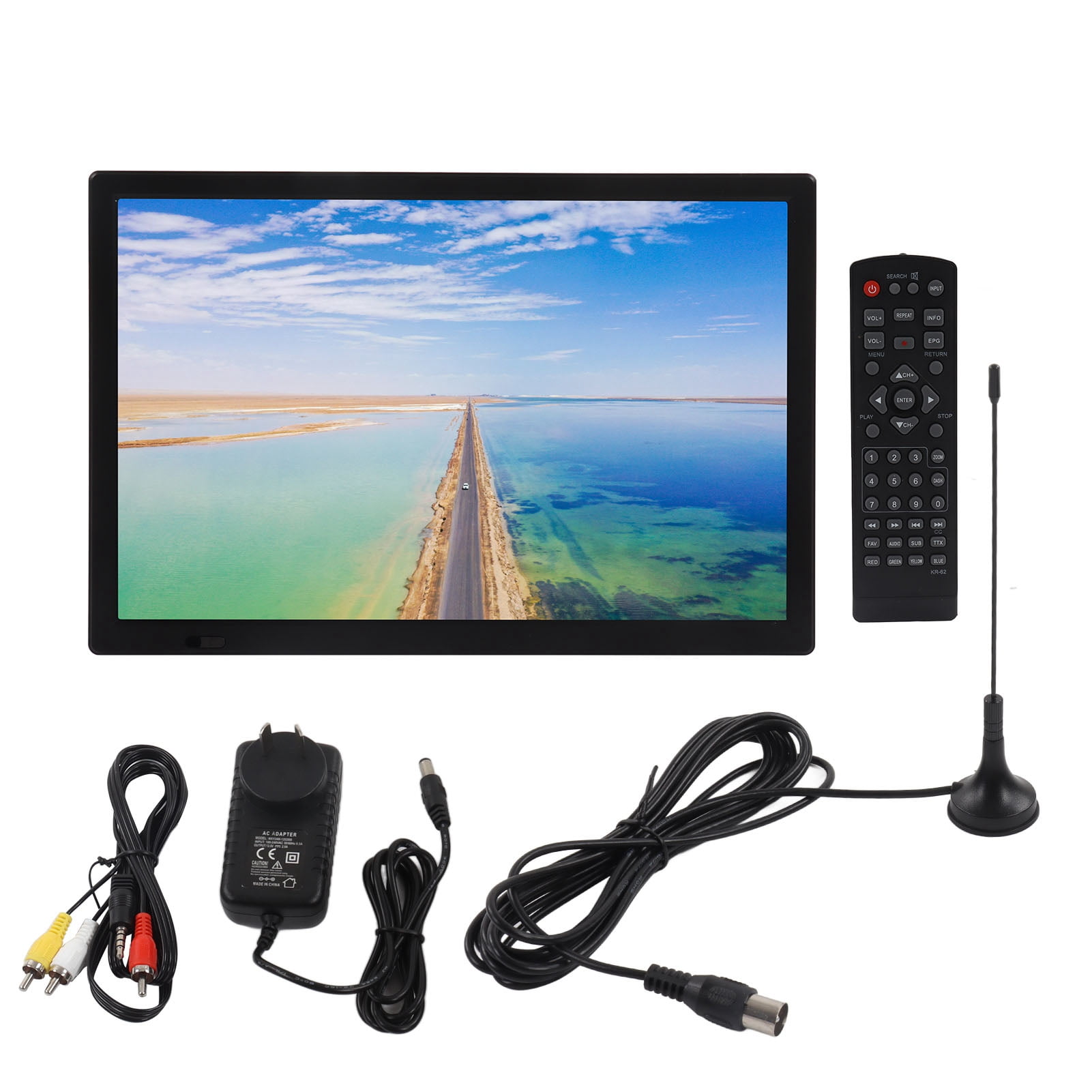 15.4 Inch Portable TV Rechargeable Built in Digital Tuner LED TV ...