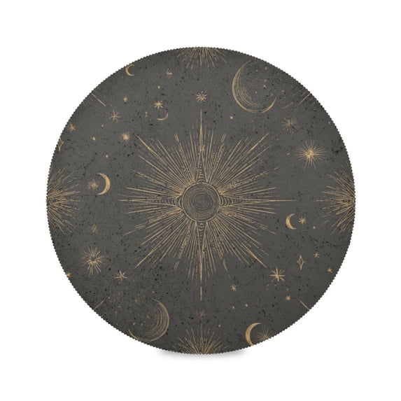 15.4 Inch Round Placemats Set of 1 Washable Heat Resistant Placemats ...