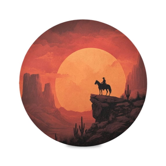 15.4 Inch Round Placemats Set of 1 Washable Heat Resistant Placemats ...