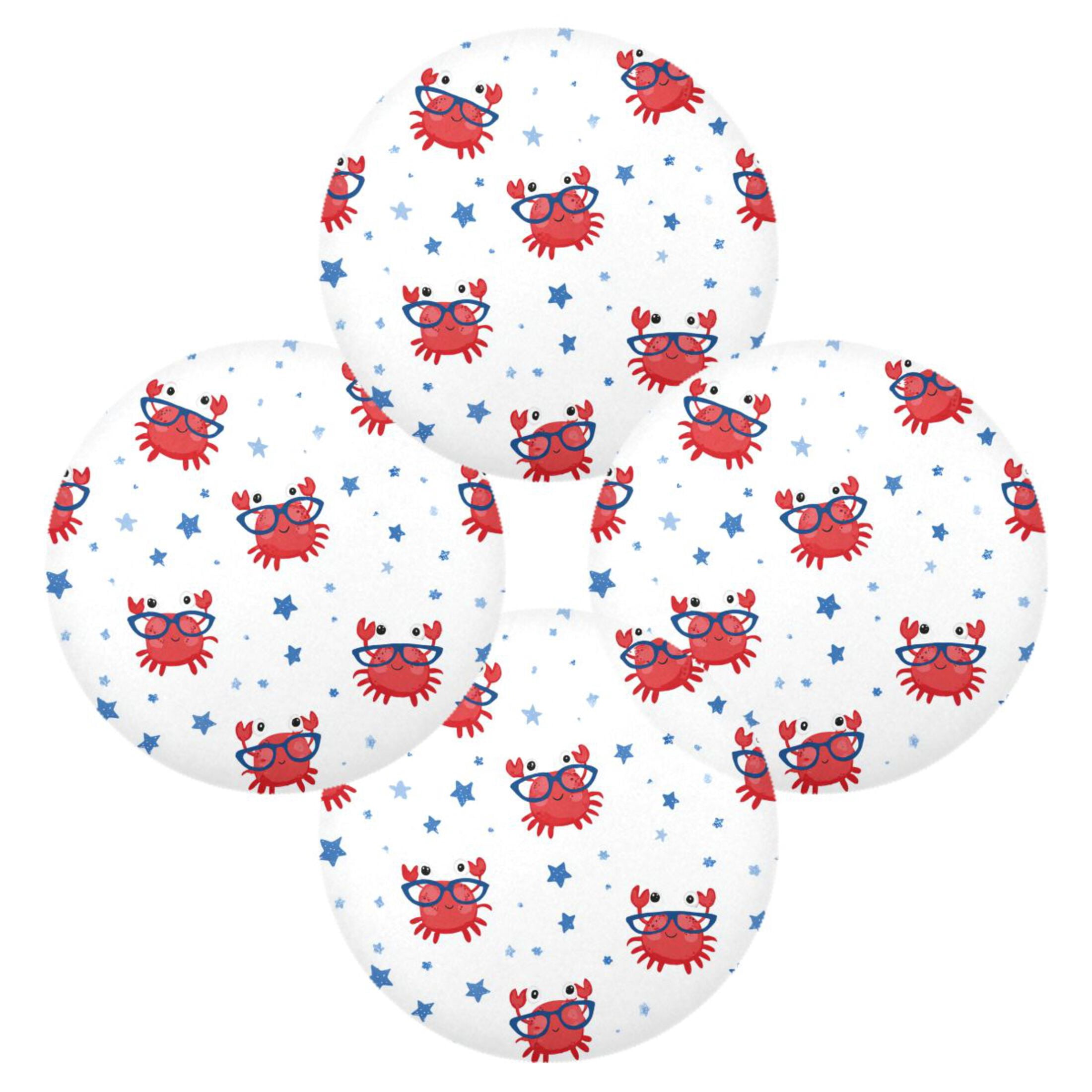 15.4 Inch Round Placemats Set of 4 Washable Heat Resistant Placemats ...