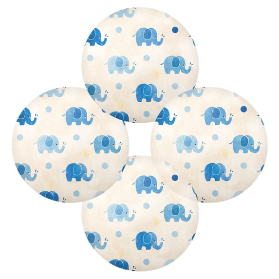 15.4 Inch Round Placemats Set of 4 Washable Heat Resistant Placemats ...
