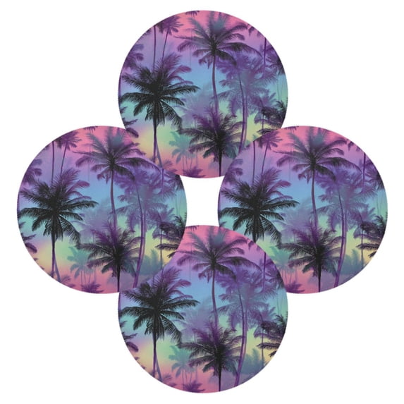 15.4 Inch Round Placemats Set of 4 Washable Heat Resistant Placemats ...