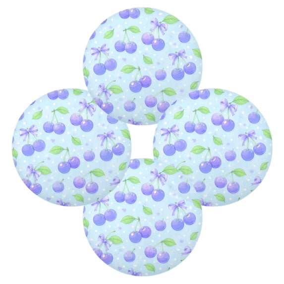 15.4 Inch Round Placemats Set of 4 Washable Heat Resistant Placemats ...