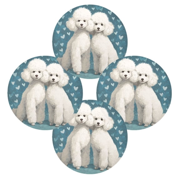 15.4 Inch Round Placemats Set of 4 Washable Heat Resistant Placemats ...