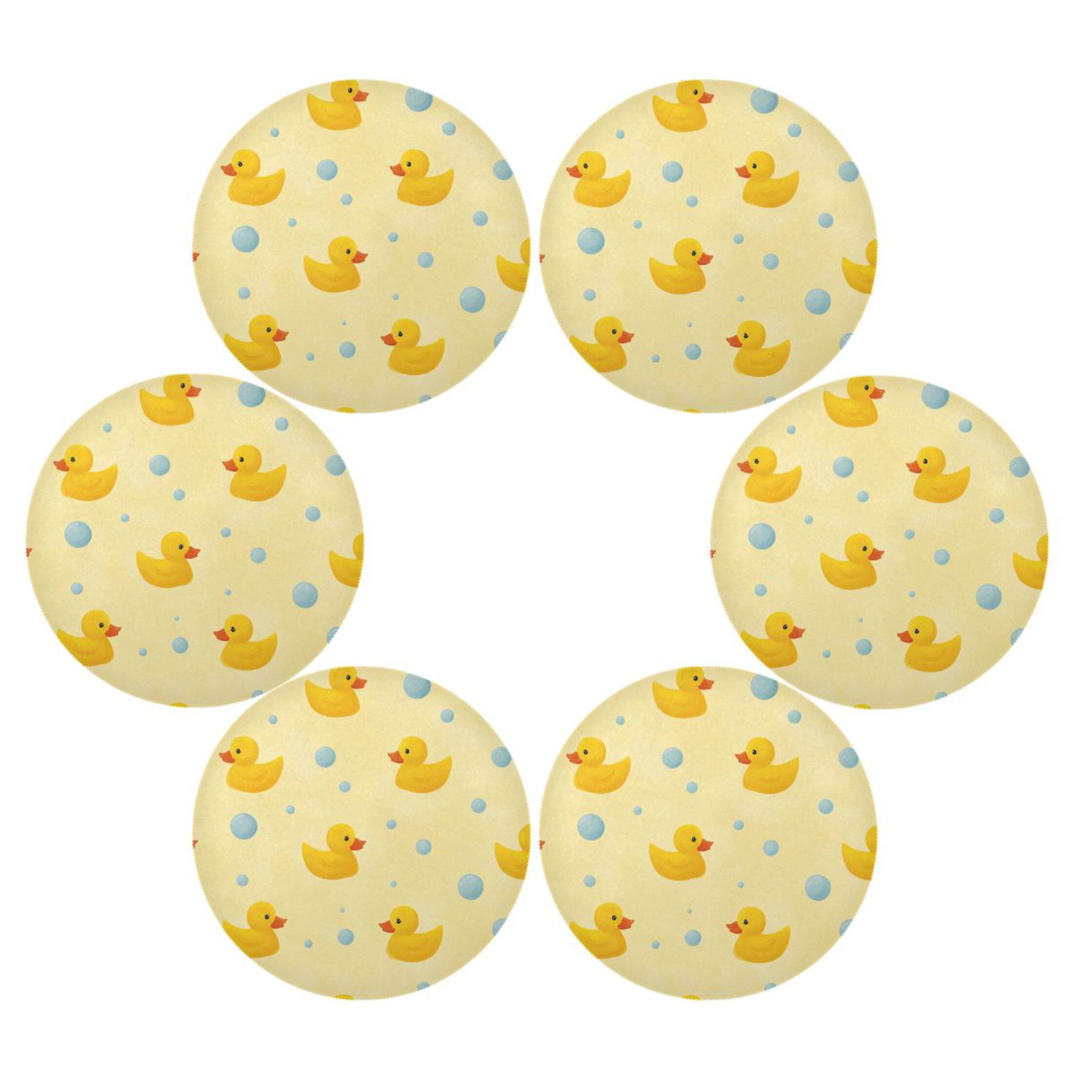 15.4 Inch Round Placemats Set of 6 Washable Heat Resistant Placemats ...