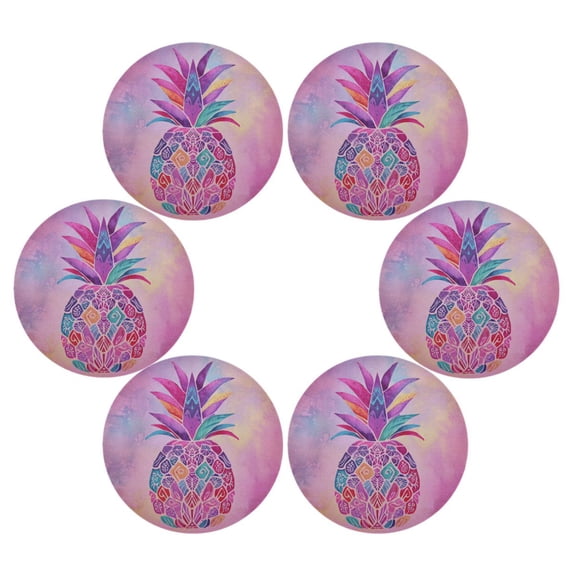 15.4 Inch Round Placemats Set of 6 Washable Heat Resistant Placemats ...