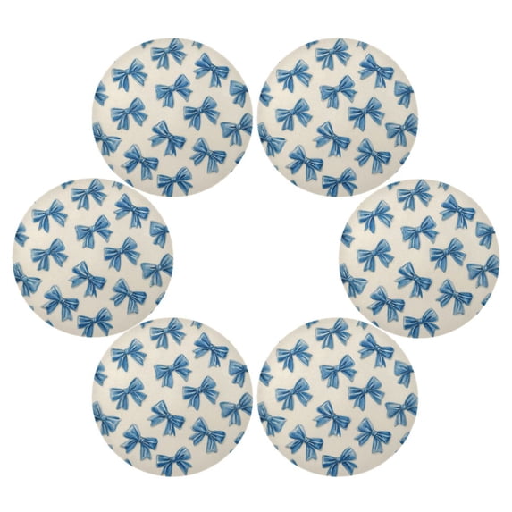 15.4 Inch Round Placemats Set of 6 Washable Heat Resistant Placemats ...