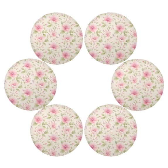 15.4 Inch Round Placemats Set of 6 Washable Heat Resistant Placemats ...