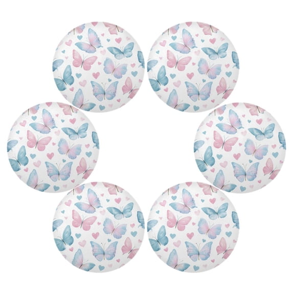 15.4 Inch Round Placemats Set of 6 Washable Heat Resistant Placemats ...