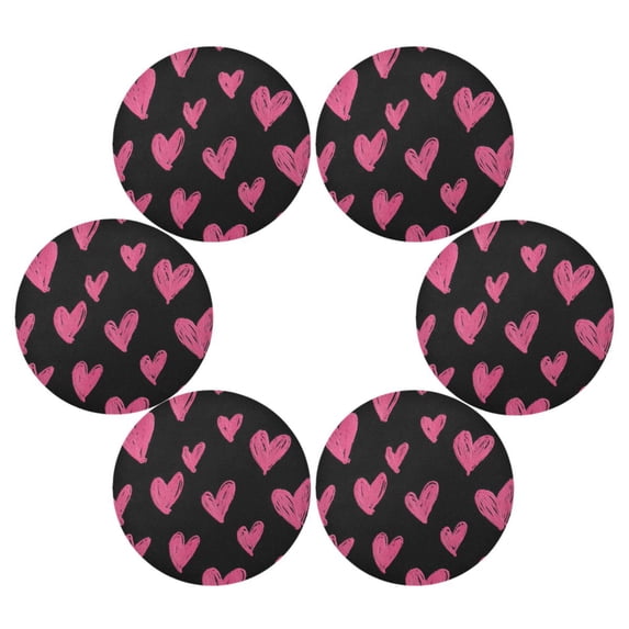 15.4 Inch Round Placemats Set of 6 Washable Heat Resistant Placemats ...