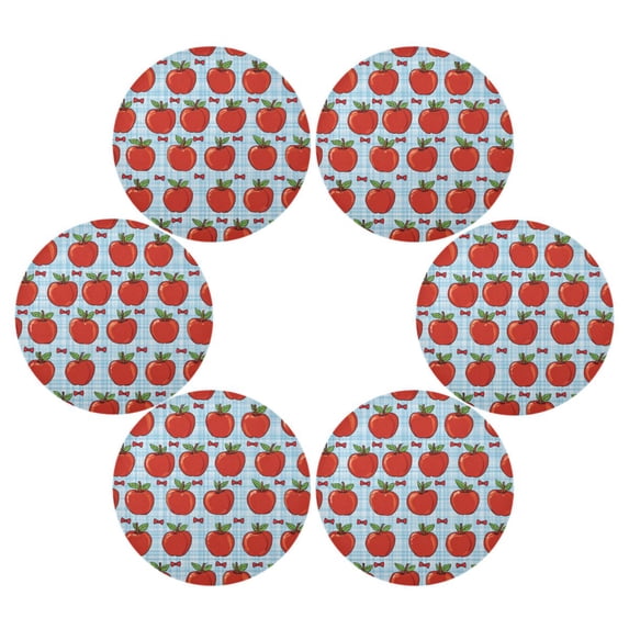 15.4 Inch Round Placemats Set of 6 Washable Heat Resistant Placemats ...