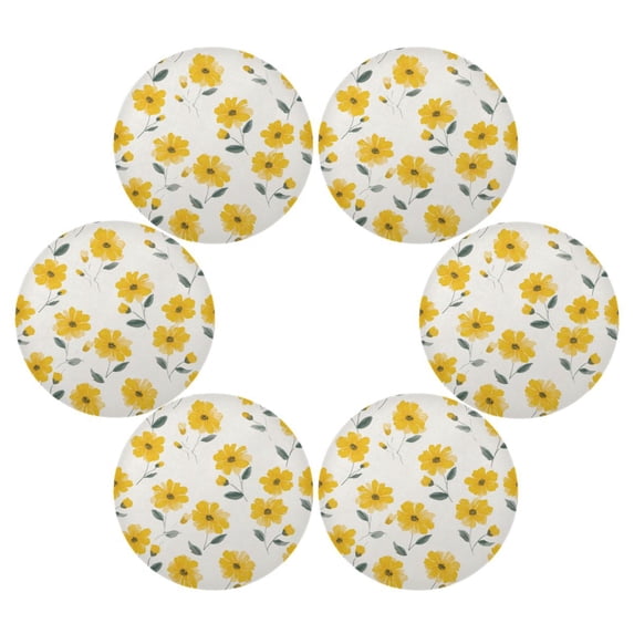 15.4 Inch Round Placemats Set of 6 Washable Heat Resistant Placemats ...