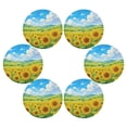 15.4 Inch Round Placemats Set of 6 Washable Heat Resistant Placemats ...
