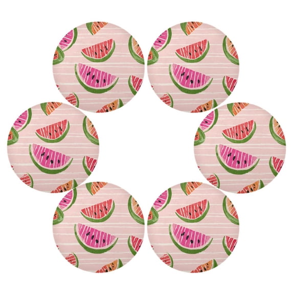 15.4 Inch Round Placemats Set of 6 Washable Heat Resistant Placemats ...