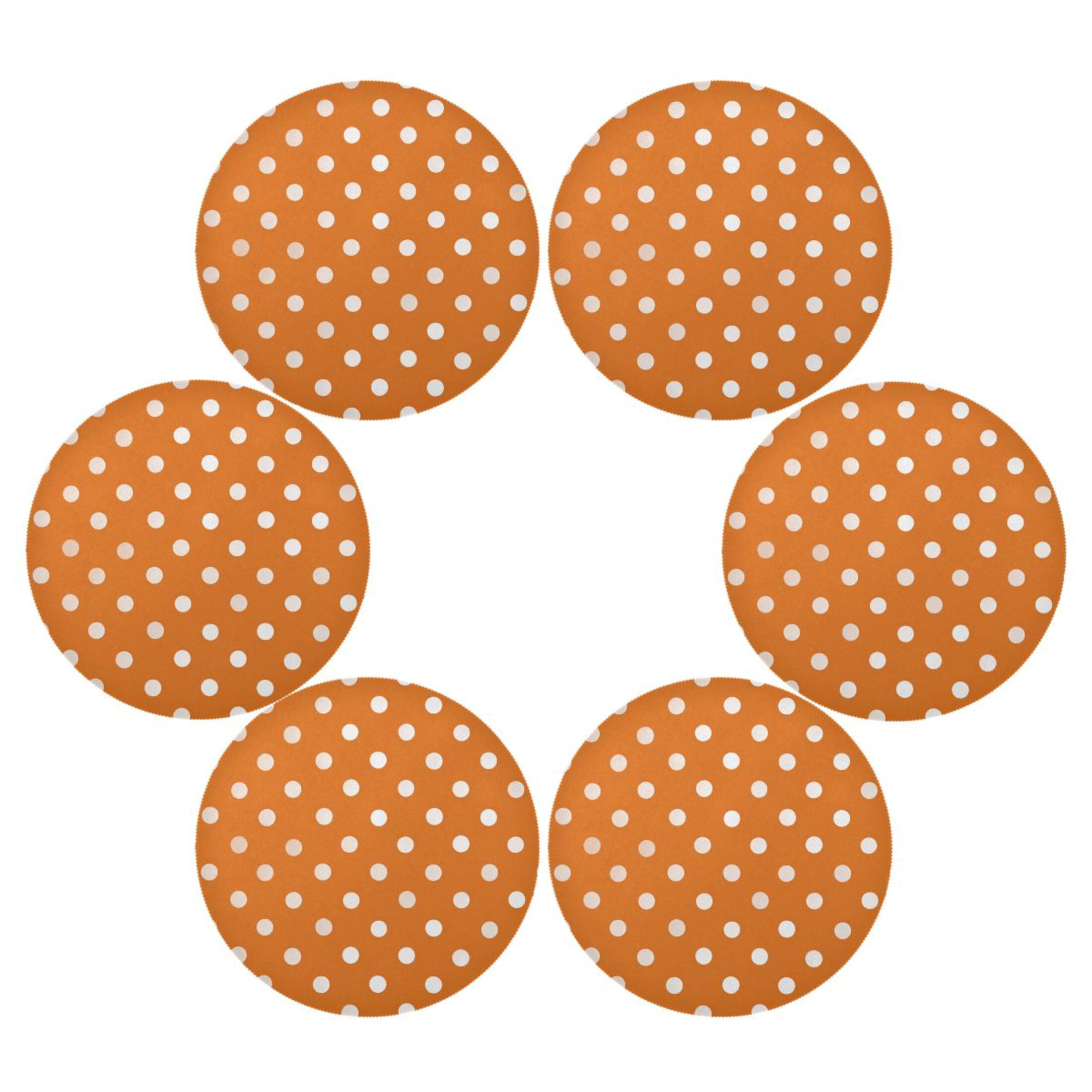 15.4 Inch Round Placemats Set of 6 Washable Heat Resistant Placemats ...