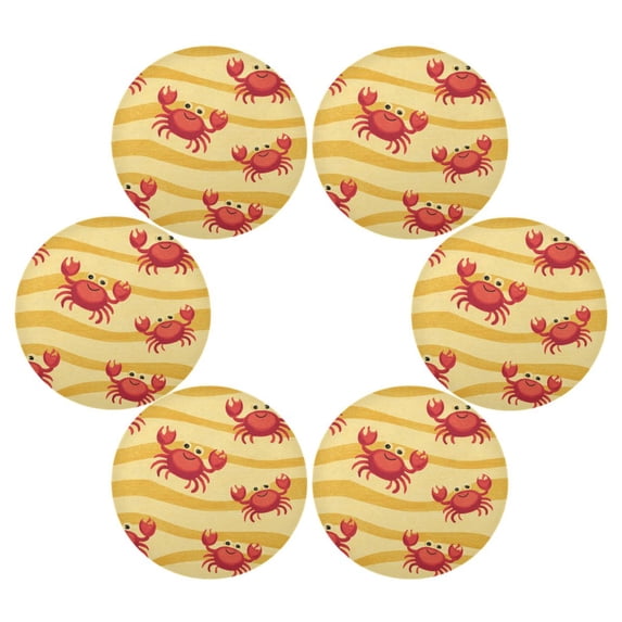 15.4 Inch Round Placemats Set of 6 Washable Heat Resistant Placemats ...