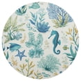 15.4 Inch Round Woven Placemats set of 1 for Dining Table Washable Heat ...
