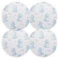 15.4 Inch Round Woven Placemats set of 4 for Dining Table Washable Heat ...