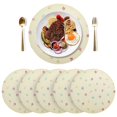 15.4 Inch Round Woven Placemats set of 6 for Dining Table Washable Heat ...