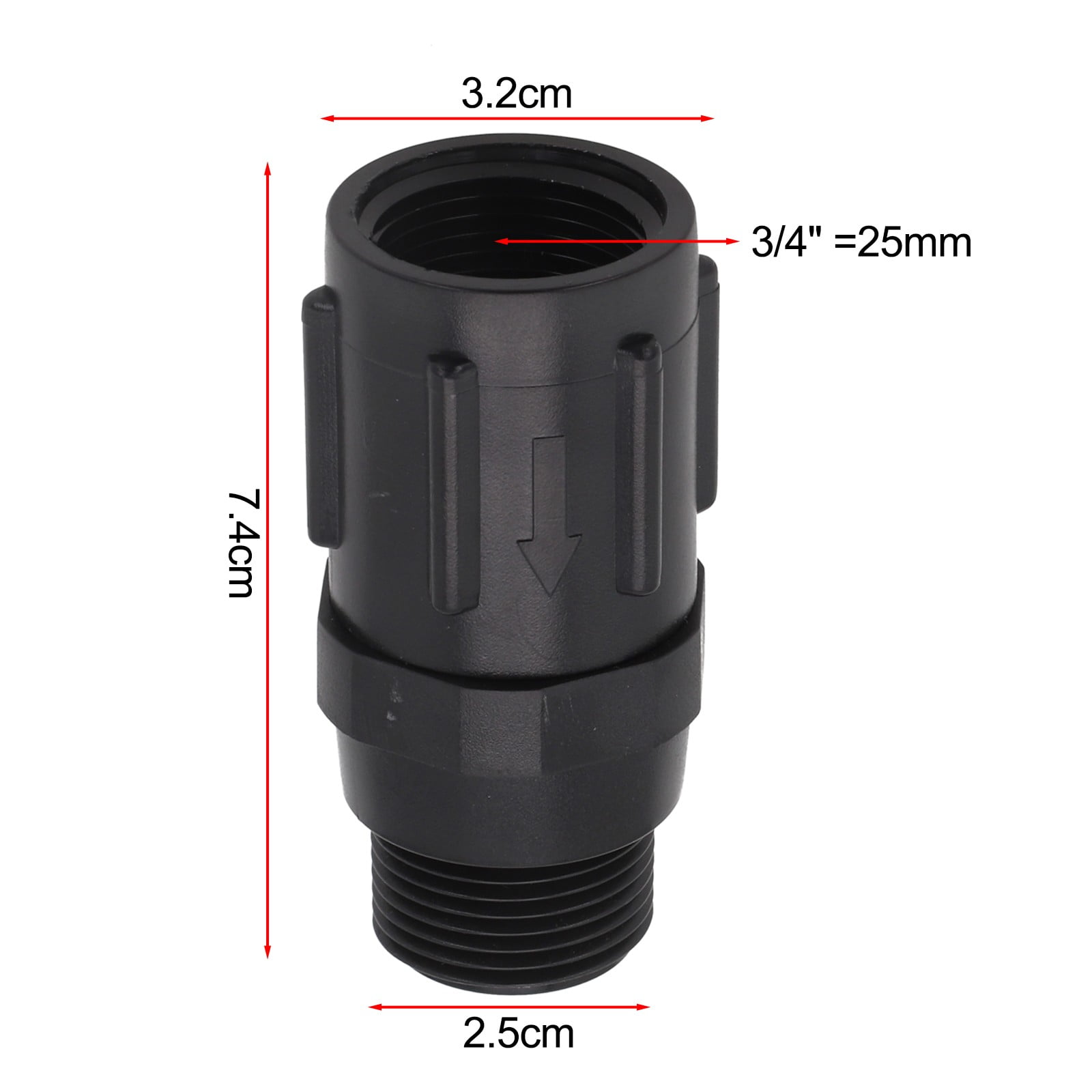 15-45PSI Water Flow Pressure Regulating Valve Six-Point Internal ...