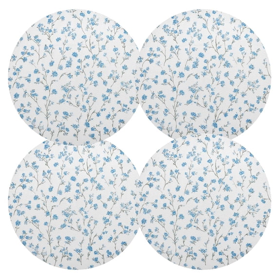 15.4Inch Round Placemats Set of 4 Heat Resistant and Cuttable Woven ...