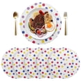 15.4Inch Round Placemats Set of 6 Heat Resistant and Cuttable Woven ...