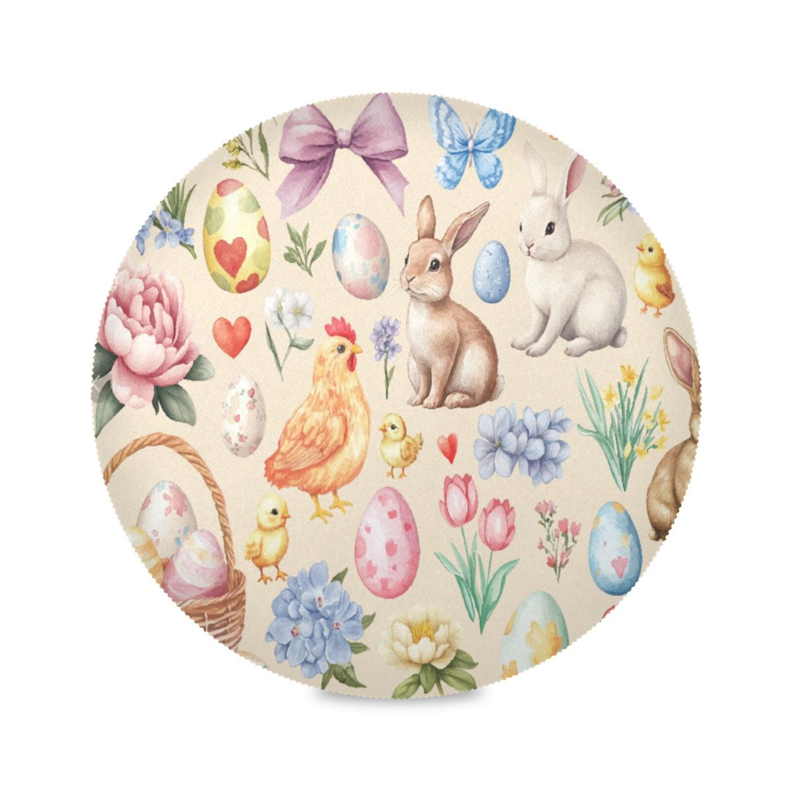 15.4inch Round Placemats, DIY Printing Design, Suitable for Kitchen ...