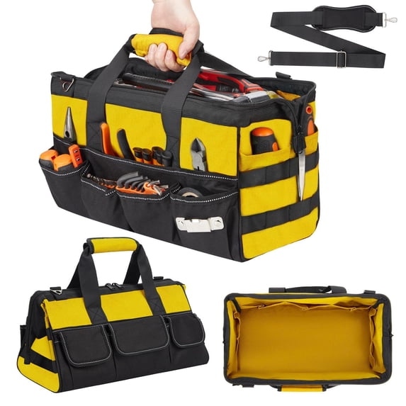 15.5 Inch Tool Roll Up Bag, Heavy Duty Oxford Fabric Portable Tool ...