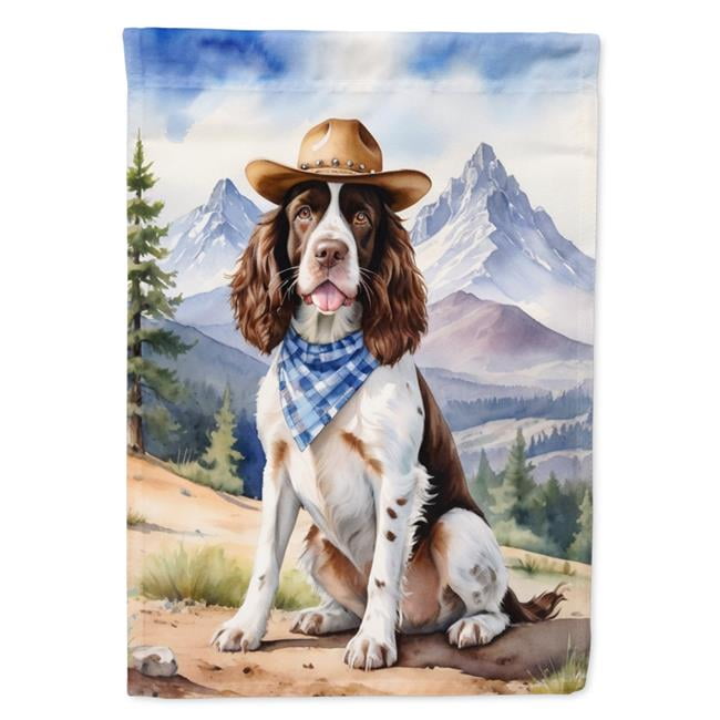 15.5 x 11.25 in. English Springer Spaniel Cowboy Welcome Garden Flag ...
