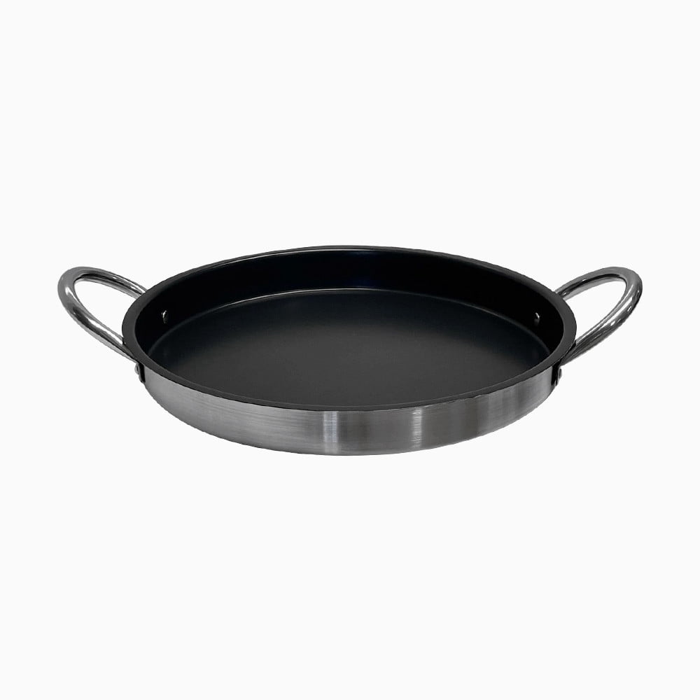 15.5" x 2" Depth HD Non-Stick Stainless Steel Comal Griddle Pan Grill W ...