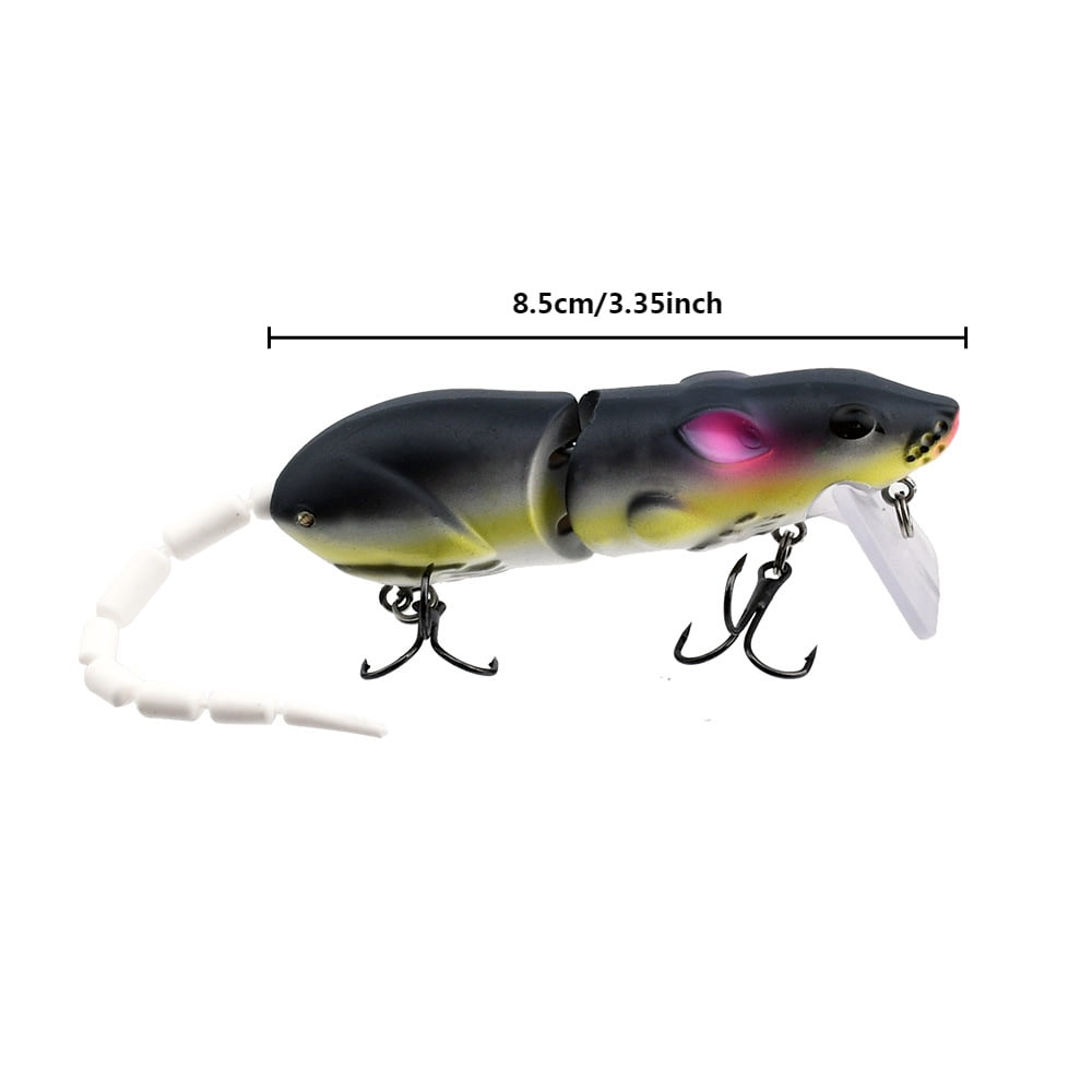 15.5CM Mouse Lure Artificial Plastic Mouse Fishing Lure Swimbait Rat ...