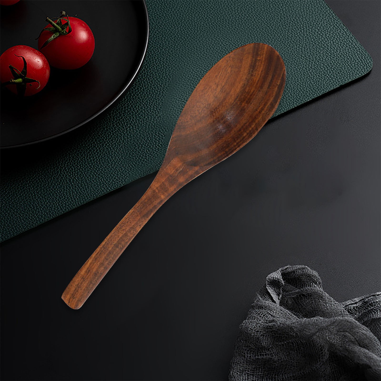 15.5Cm Acacia Wood Small Spoon, Wooden Teaspoon for Eating Stirring ...