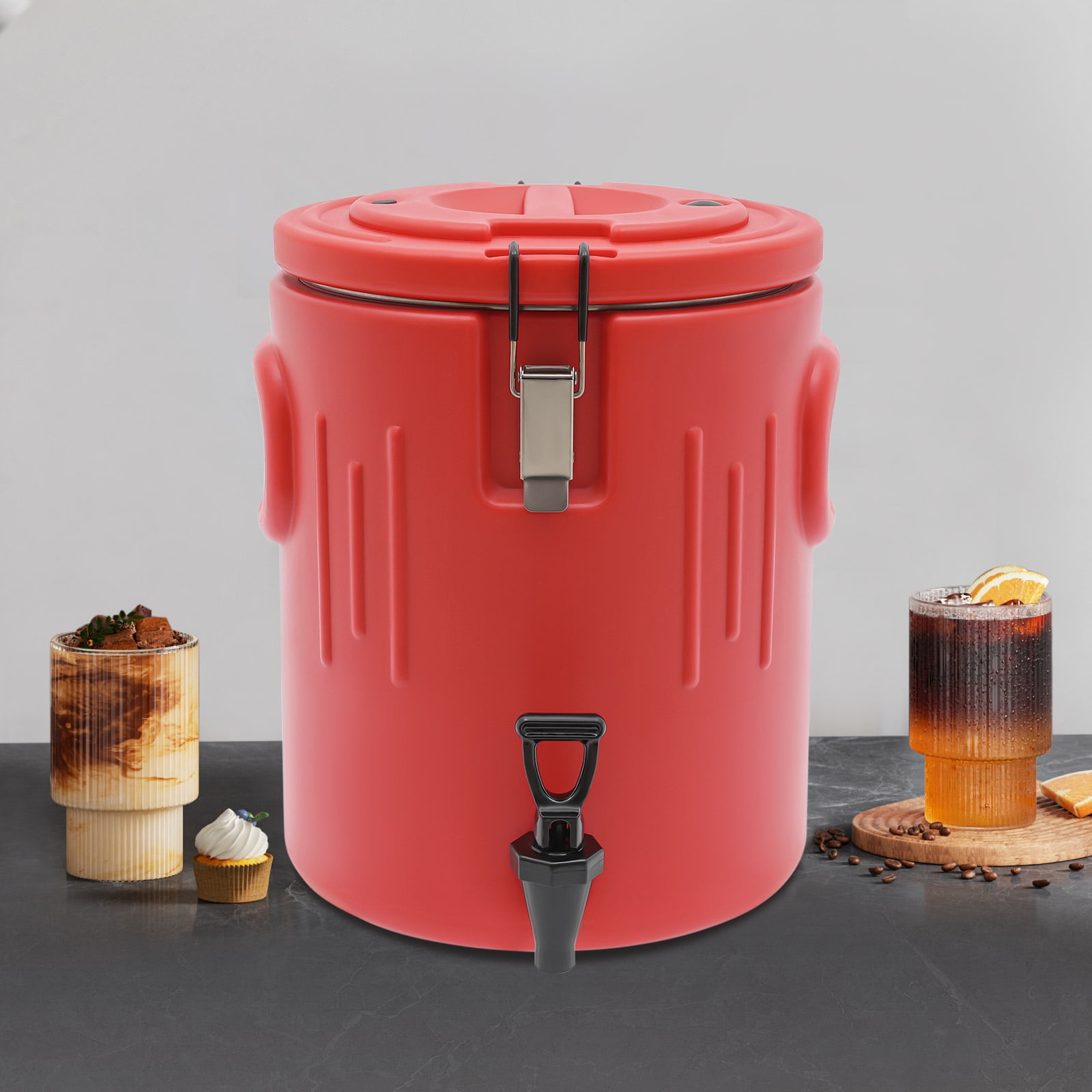 15.5L/4.09Gal Insulated Beverage Dispenser Stainless Steel ...