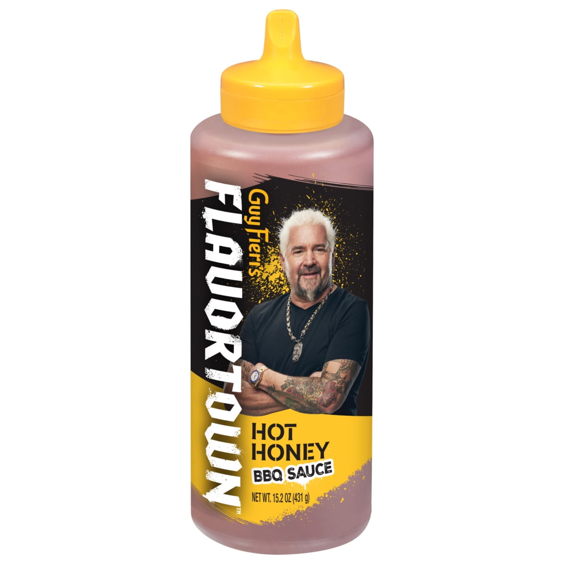 Flavortown Hot Honey BBQ Sauce 15.2 oz, spicy sweet honey and chili ...