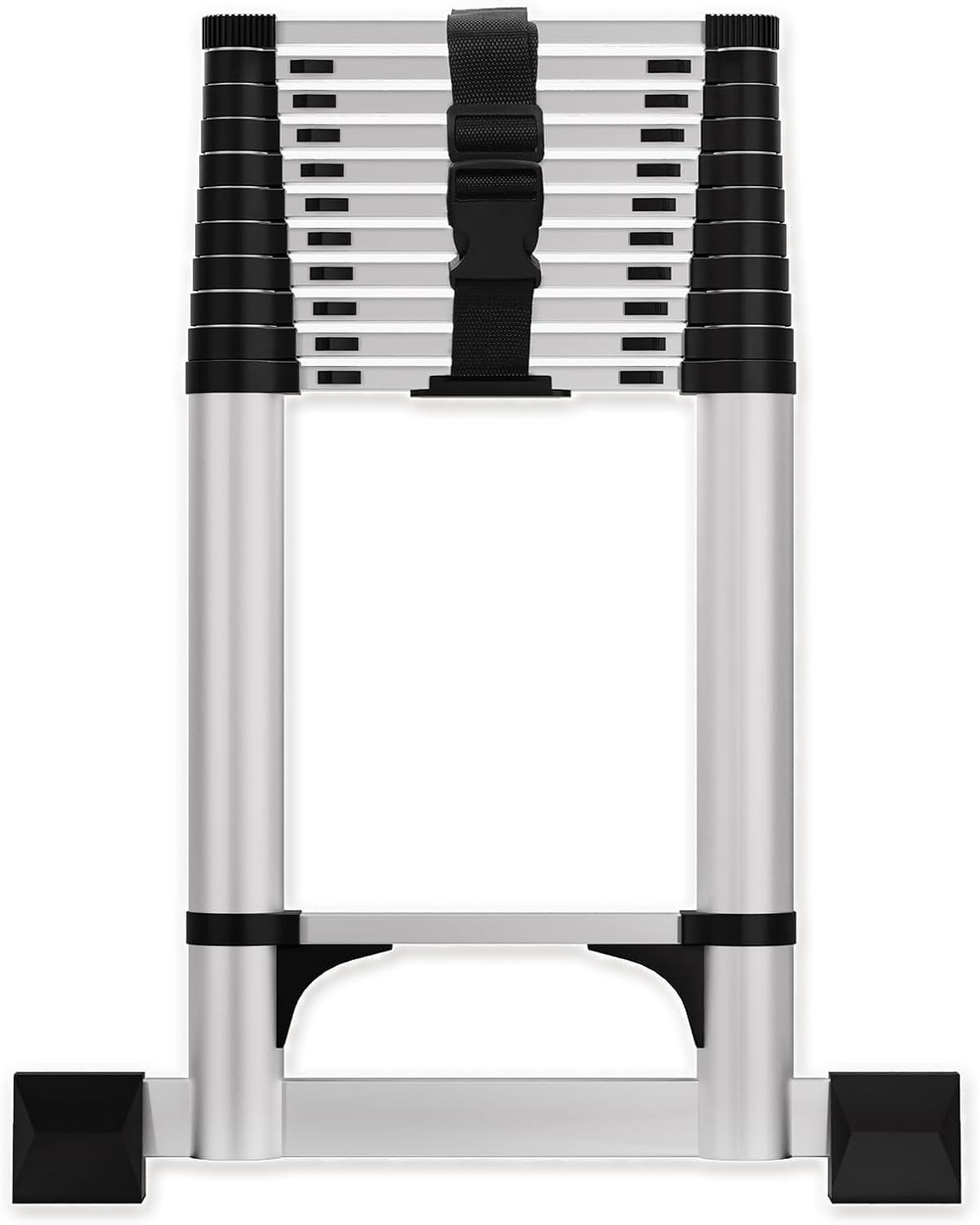 15.5ft Aluminum Telescopic Ladder，Home Telescopic Ladder with Locking ...