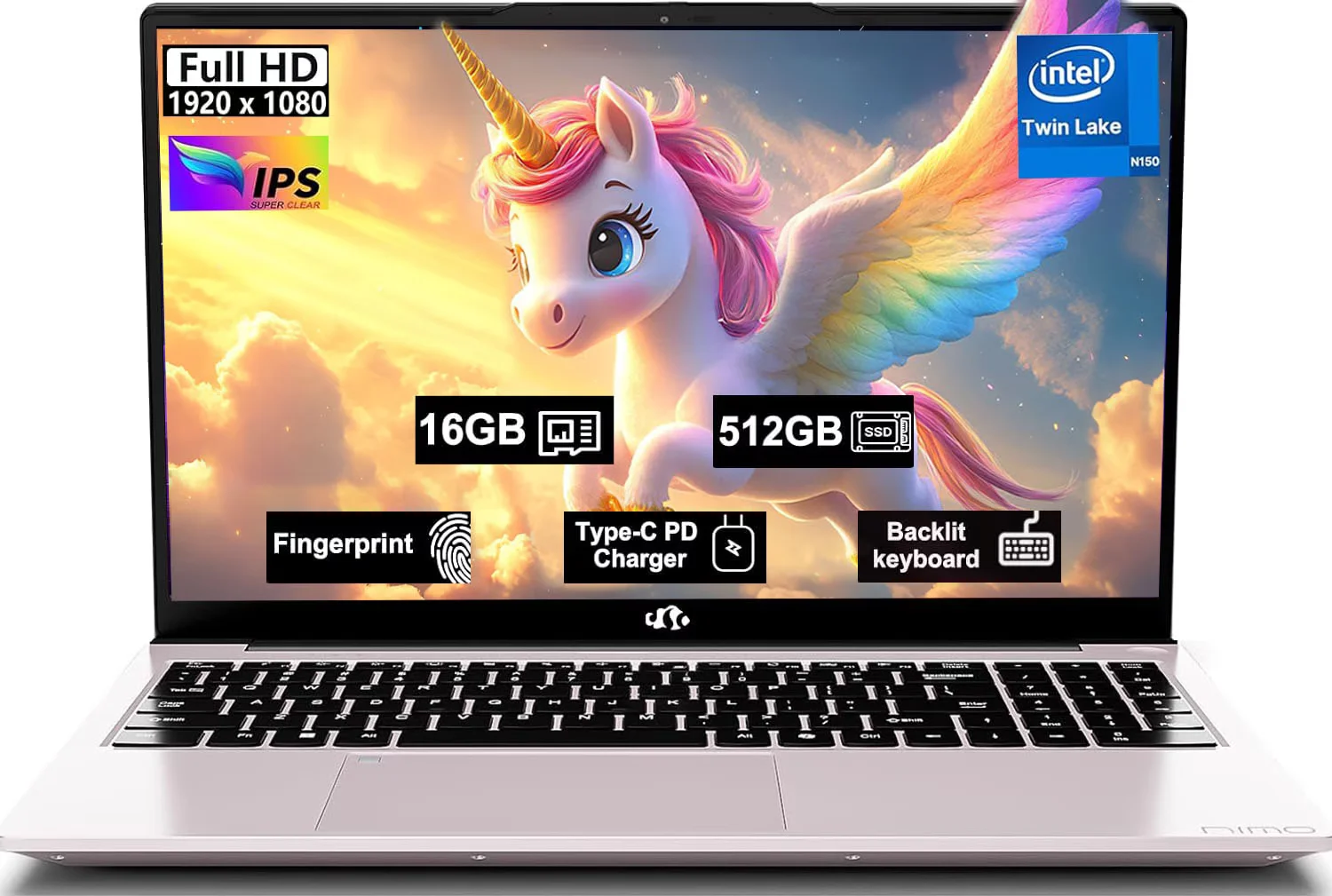 15.6" FHD IPS 2025 Business Laptop Computer Windows 11 16GB RAM 512GB ...