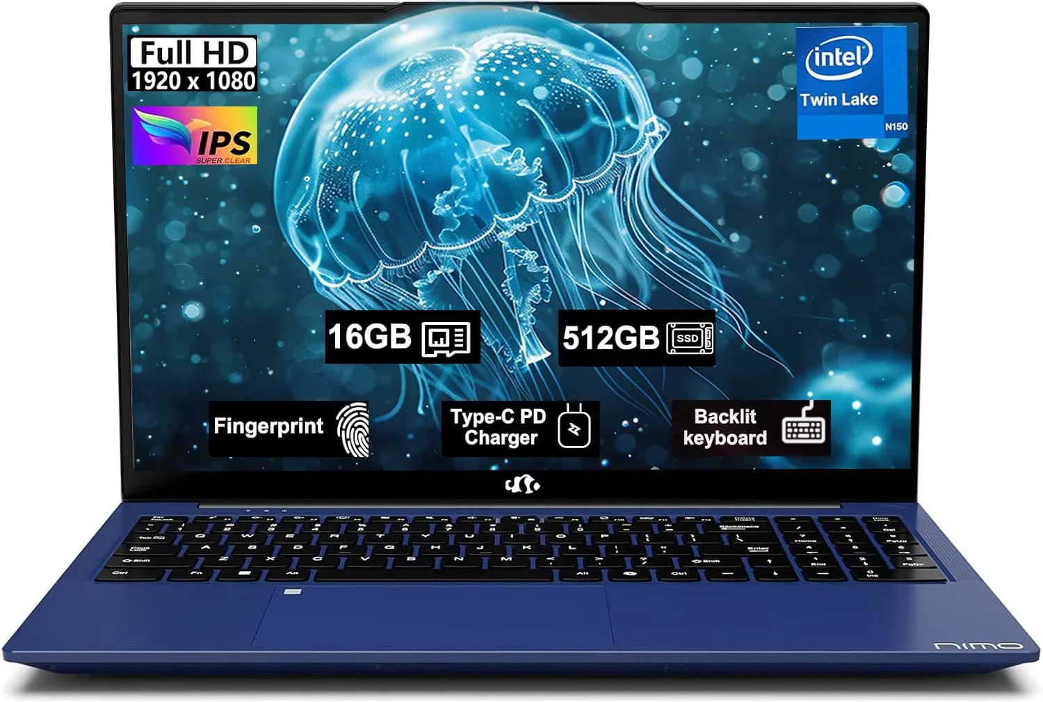 15.6" FHD IPS 2025 Business Laptop Computer Windows 11 16GB RAM 512GB ...