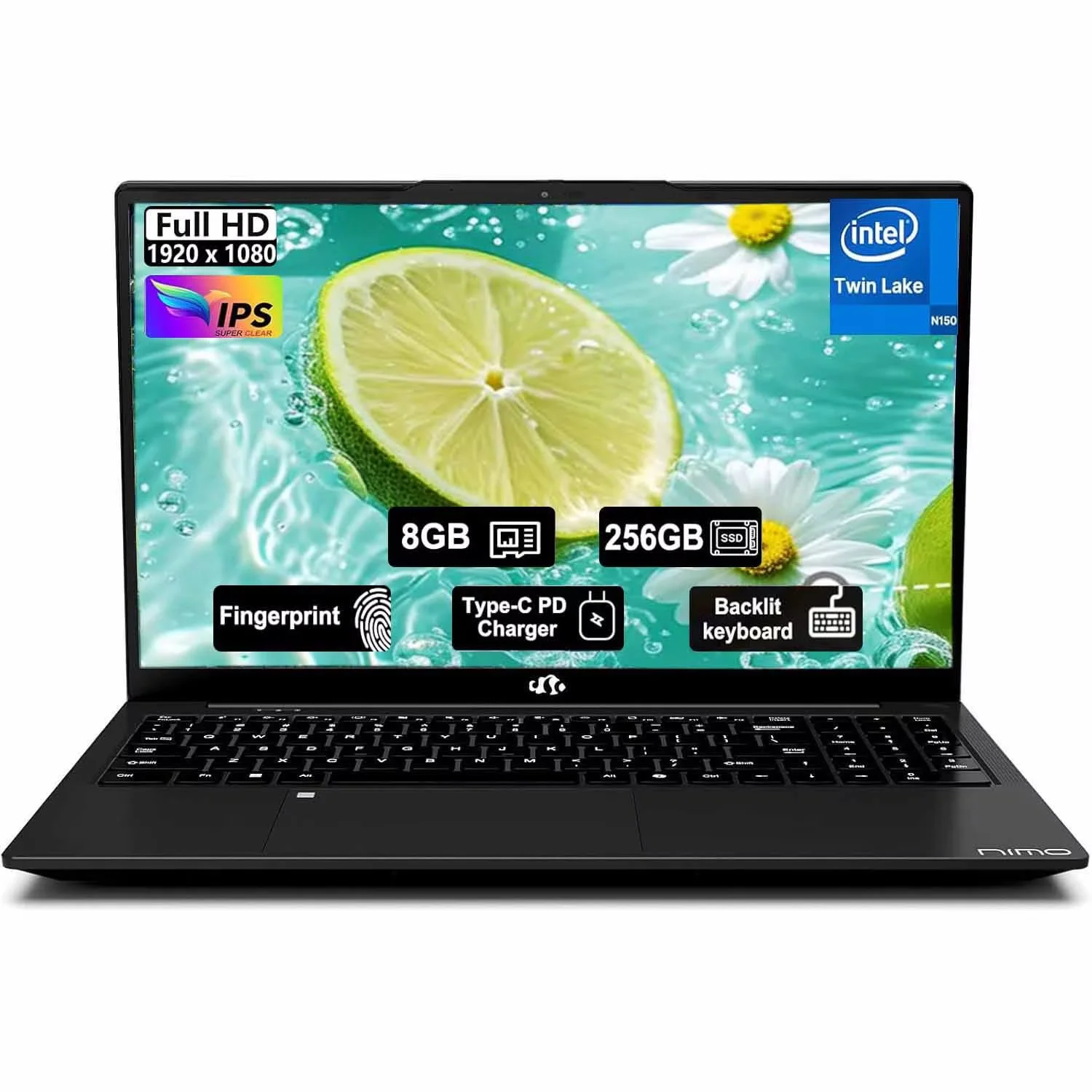 15.6" FHD IPS Student-Laptop-Computer - 8GB RAM 256GB SSD, 4 Cores 13th ...