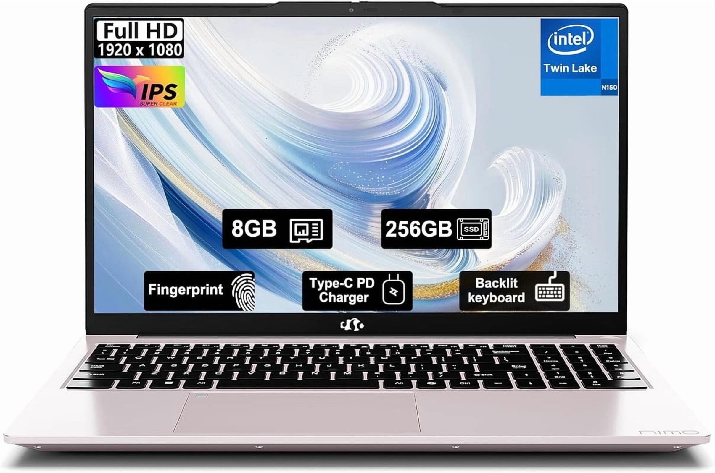 15.6" FHD IPS Student Laptop Computer 8GB RAM 256GB SSD,4 Cores 13th ...