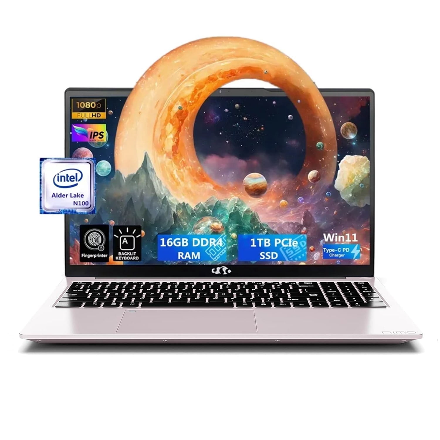 15.6'' FHD Laptop Computer, 16GB RAM 1TB SSD, Type-C 65W PD Fast ...