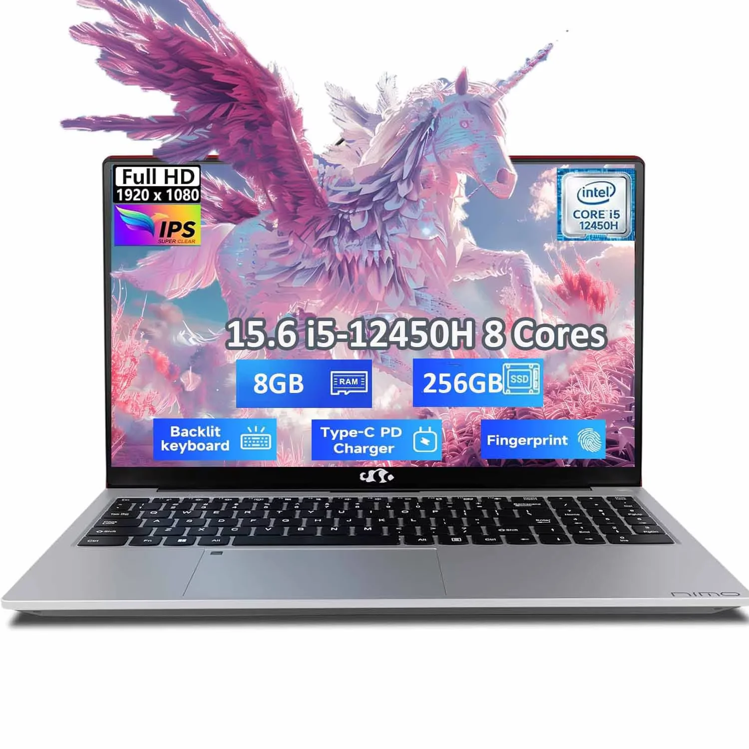 15.6" FHD lPS-Business-Laptop, 8 Cores Intel i5-12450H 8GB RAM 256GB ...