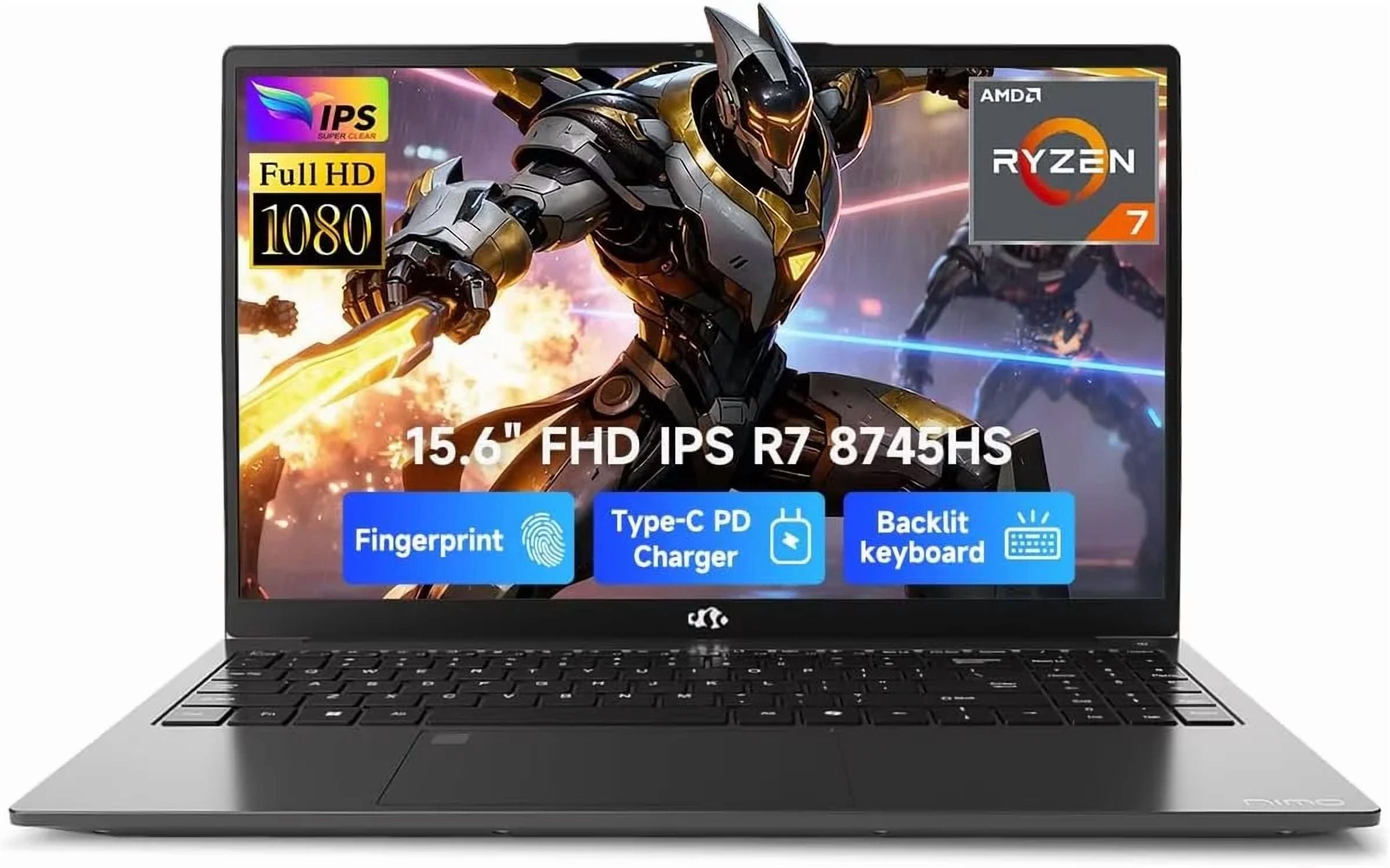 15.6" Gaming Laptop-IPS FHD, AMD Ryzen 7 8745HS Radeon 780M GPU (Beat ...