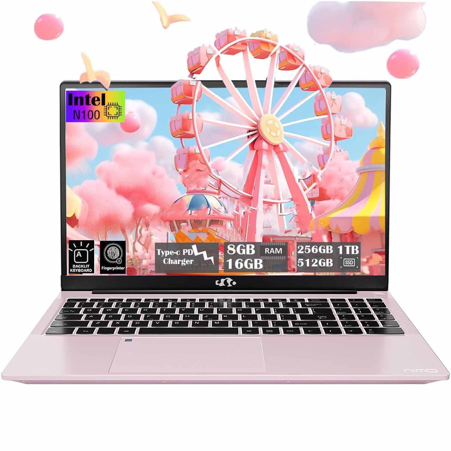 15.6 High-Performance Laptop, HD Graphics Card，Intel Pentium Quad-Core ...