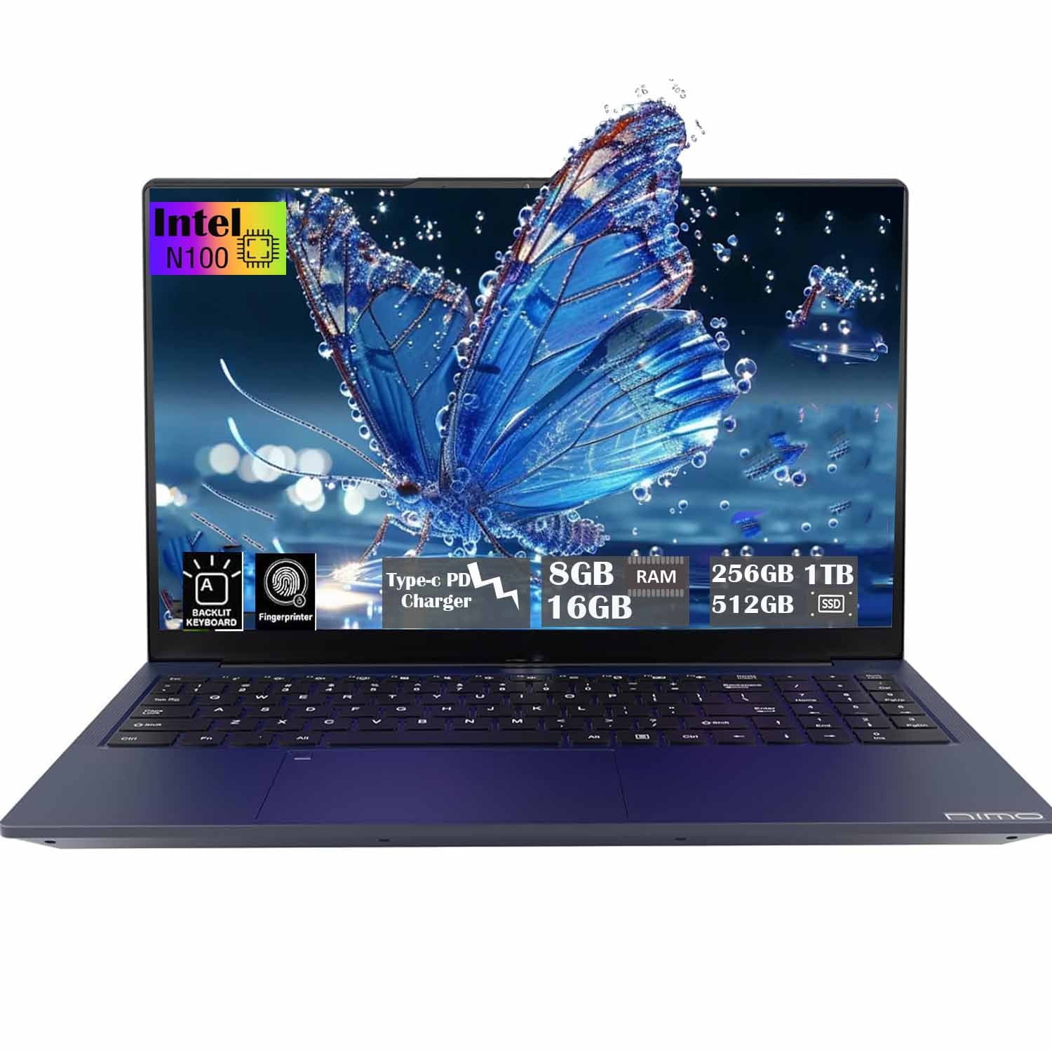 15.6 High-Performance Laptop, HD Graphics Card，Intel Pentium Quad-Core ...