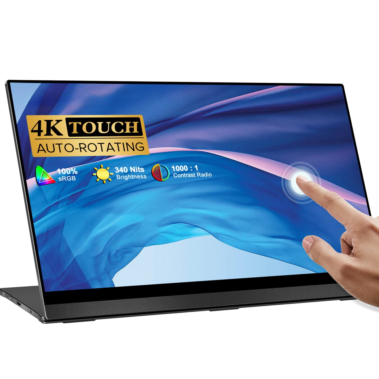 15.6" IPS 4K USB Type-C USB-C Touch Screen Portable Monitor Gaming ...