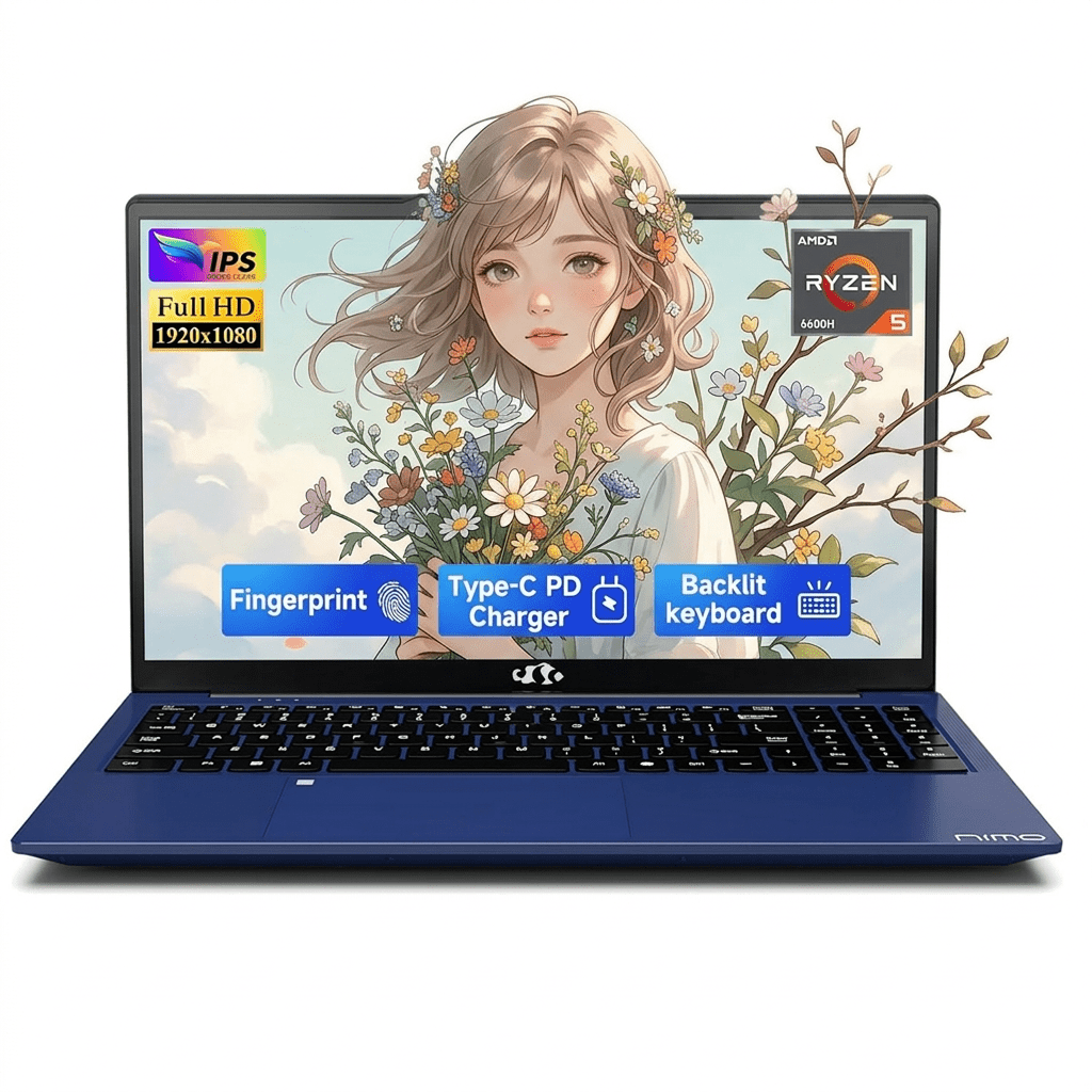 15.6" IPS FHD Gaming Laptop 32GB DDR5 RAM 1TB SSD AMD Ryzen 5 6600H ...