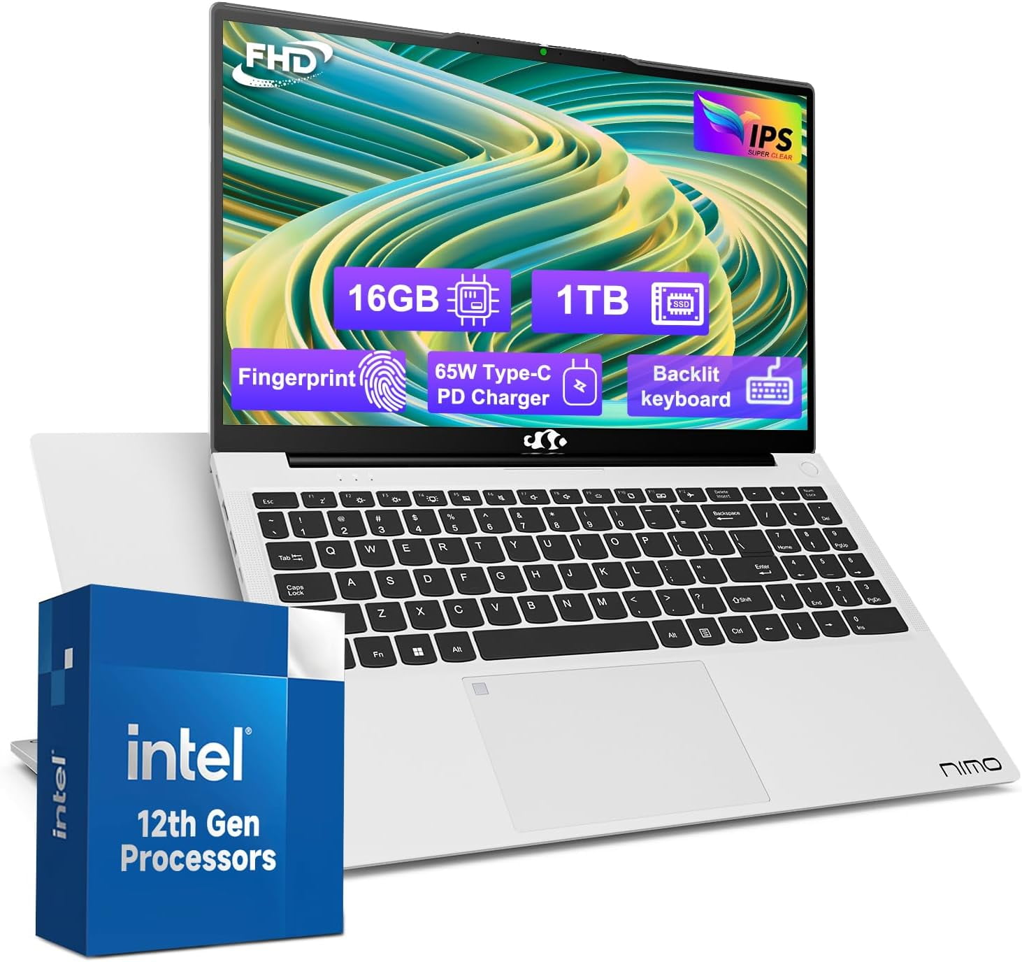 15.6 IPS FHD-Laptop, 16GB RAM 1TB SSD Intel Pentium Quad Core N100 ...